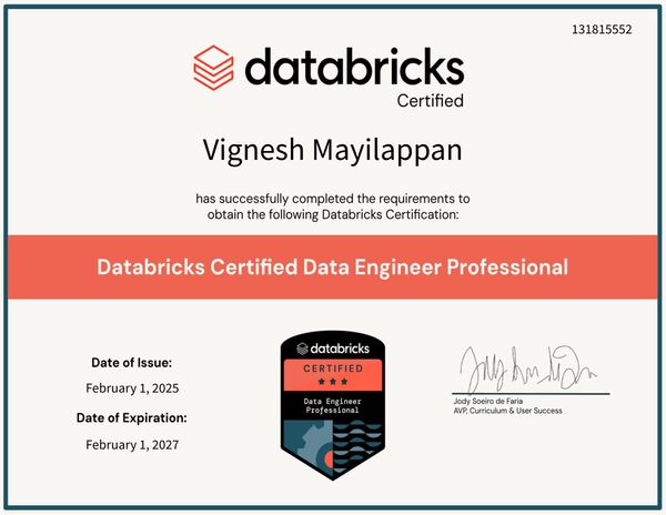 Vignesh Mayilappan on LinkedIn: #databricks #dataengineering # ... Vignesh Mayilappan on LinkedIn: #databricks #dataengineering # ...