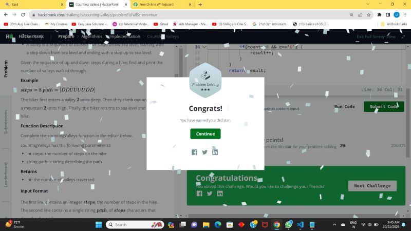 Uday Garg on LinkedIn: #hackerrank #problemsolving #codingjourney Uday Garg on LinkedIn: #hackerrank #problemsolving #codingjourney