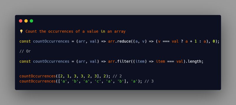 Day 1 of JavaScript challenge: Count the occurrences of a value | Aman ... Day 1 of JavaScript challenge: Count the occurrences of a value | Aman ...