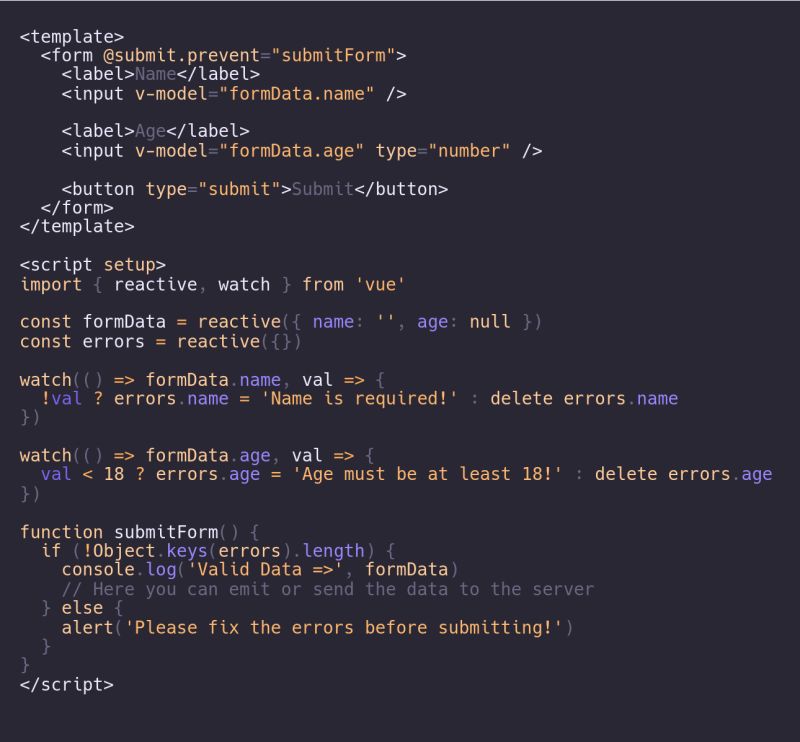 #vue #formcomponent #validation #watchers #frontend #وب | Omid Dellcash #vue #formcomponent #validation #watchers #frontend #وب | Omid Dellcash