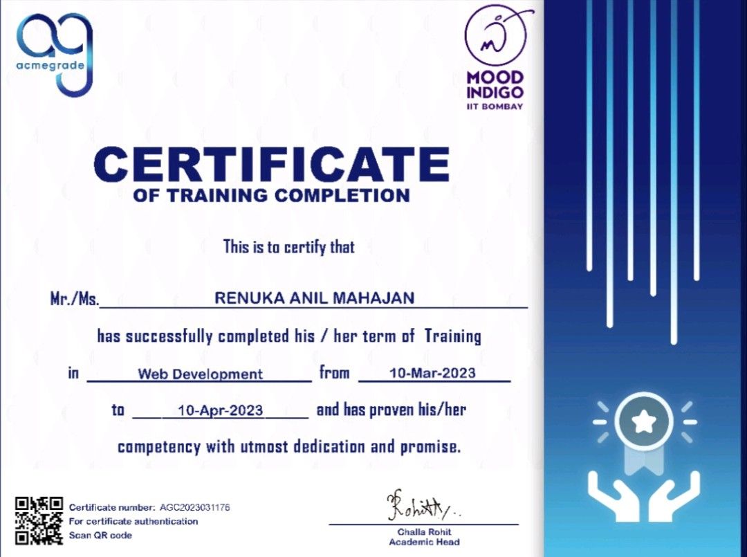 Renuka Mahajan on LinkedIn: #webdevelopment #training Renuka Mahajan on LinkedIn: #webdevelopment #training