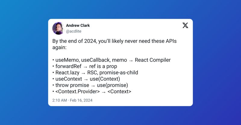 ReactJS news and updates in 2024 | Wahid Shaikh posted on the topic ... ReactJS news and updates in 2024 | Wahid Shaikh posted on the topic ...