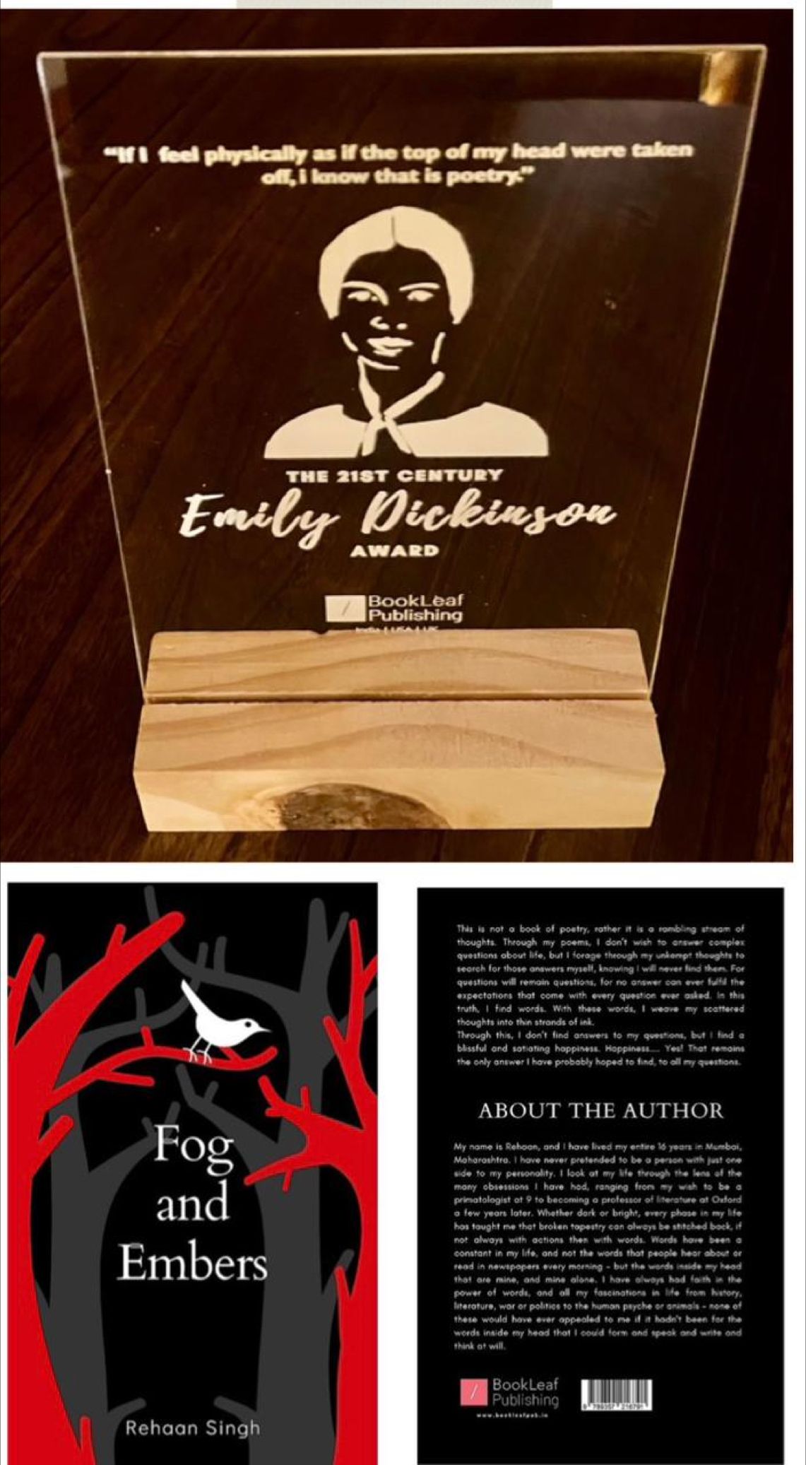 Thrilled to share my son’s recent laurels. His first book of poetry ... Thrilled to share my son’s recent laurels. His first book of poetry ...
