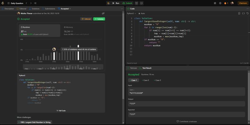 Muthu Thevar on LinkedIn: #leetcode #codingchallenge #day1 # ... Muthu Thevar on LinkedIn: #leetcode #codingchallenge #day1 # ...