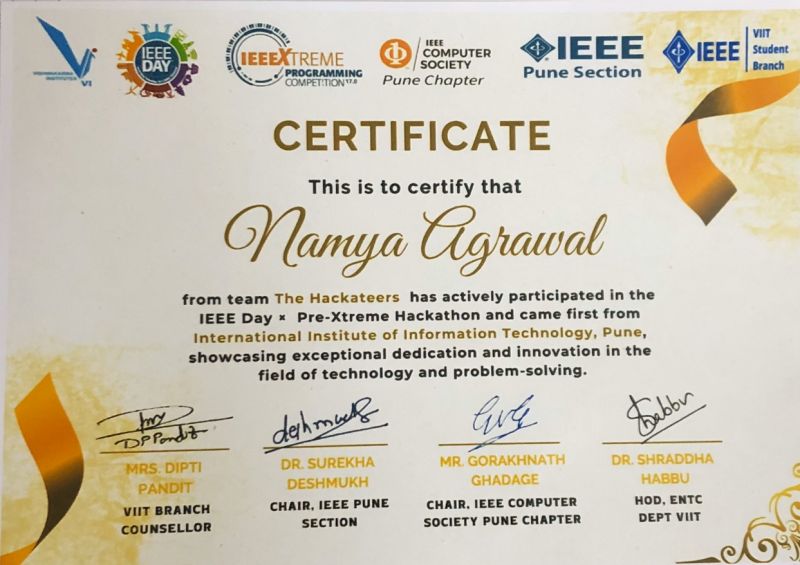 #firstposition #teamwork #innovation #ieee #hackateers | Namya Agrawal #firstposition #teamwork #innovation #ieee #hackateers | Namya Agrawal