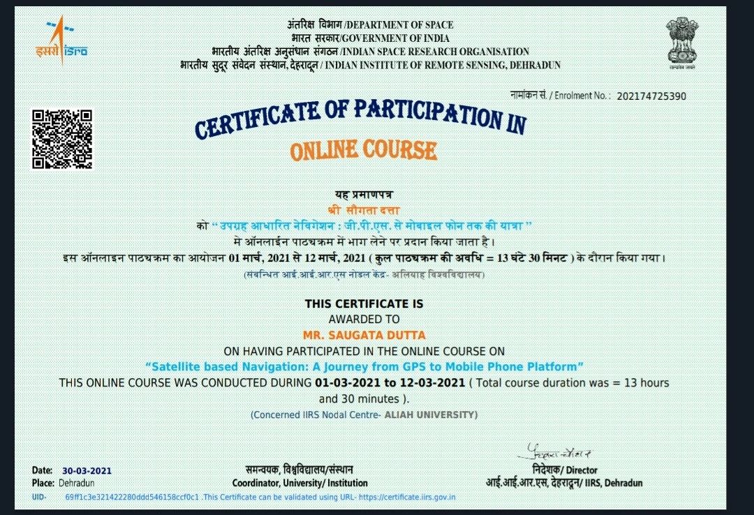 Saugata Dutta on LinkedIn: #isro #iirs Saugata Dutta on LinkedIn: #isro #iirs