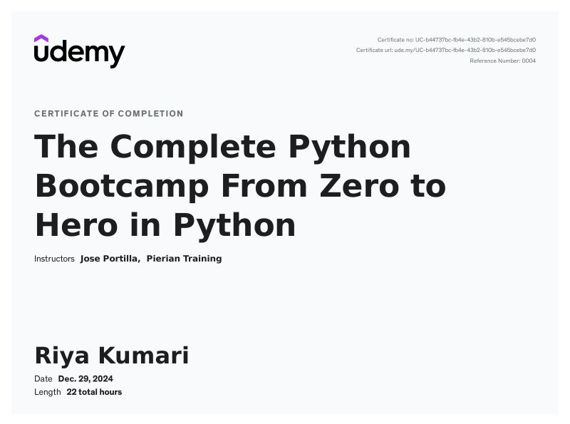 Riya Kumari on LinkedIn: Check out this certificate I got for The ... Riya Kumari on LinkedIn: Check out this certificate I got for The ...