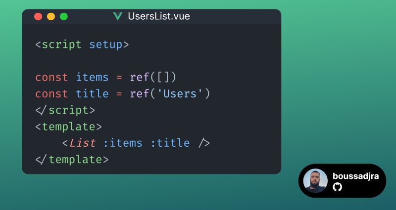 Vue 3.4 introduces props shorthand feature | Brahim Bousssadjra posted ... Vue 3.4 introduces props shorthand feature | Brahim Bousssadjra posted ...