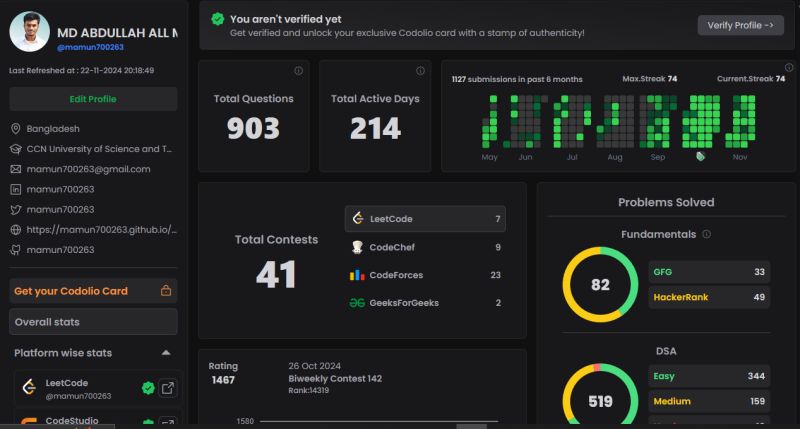 MD ABDULLAH ALL MAMUN on LinkedIn: #codingjourney #leetcodechallenge # ... MD ABDULLAH ALL MAMUN on LinkedIn: #codingjourney #leetcodechallenge # ...