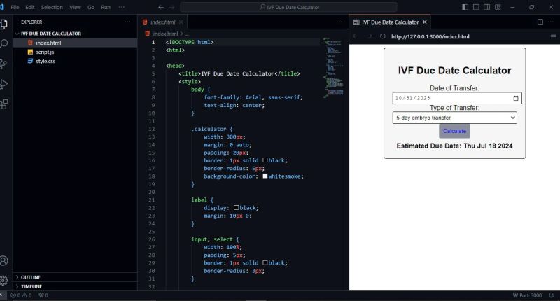 Seerat Rani on LinkedIn: #ivfcalculator #htmlcssjavascript # ... Seerat Rani on LinkedIn: #ivfcalculator #htmlcssjavascript # ...
