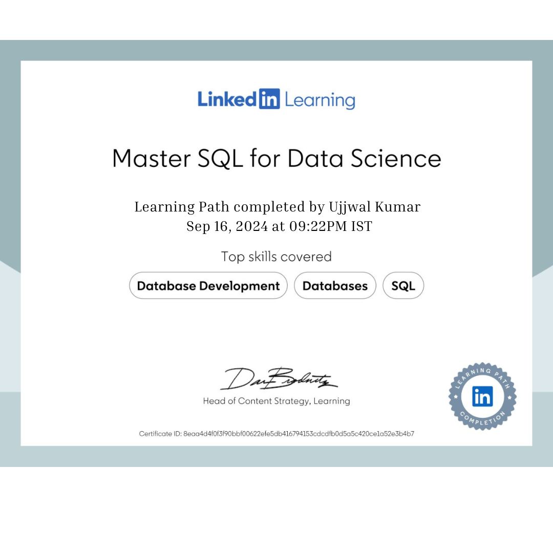 Ujjwal Singh on LinkedIn: #sql #datascience Ujjwal Singh on LinkedIn: #sql #datascience