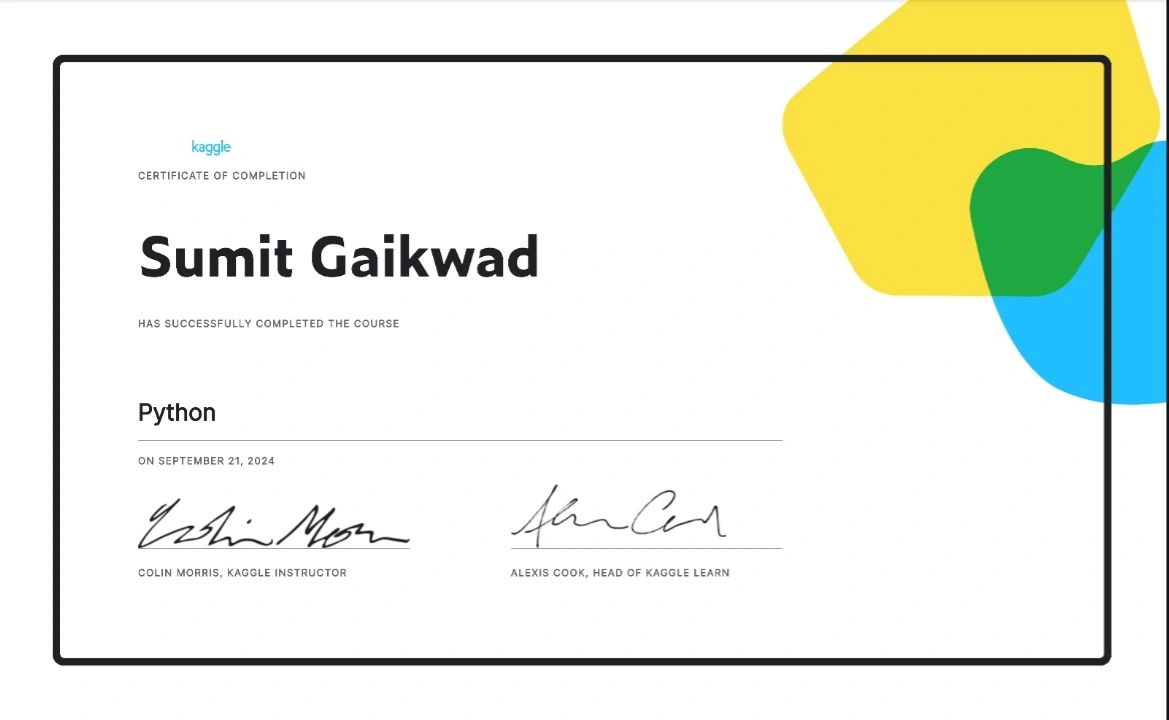 Sumit Gaikwad on LinkedIn: #pythonprogramming #kaggle #datascience # ... Sumit Gaikwad on LinkedIn: #pythonprogramming #kaggle #datascience # ...