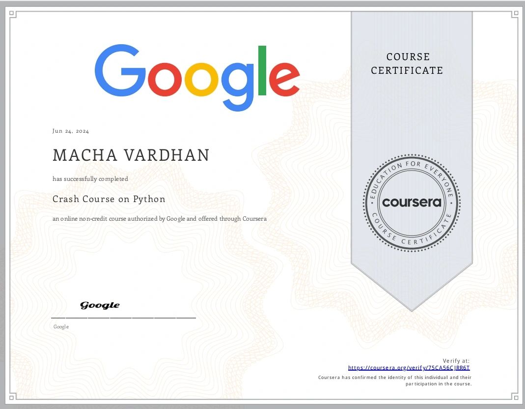 Macha Vardhan on LinkedIn: #python #programming #coding #google # ... Macha Vardhan on LinkedIn: #python #programming #coding #google # ...