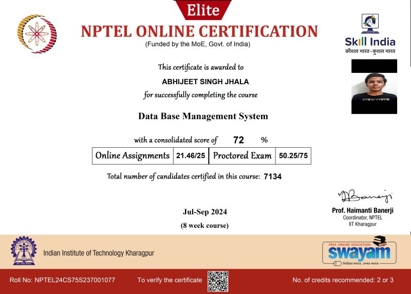 Abhijeet Singh Jhala on LinkedIn: #nptel #learningjourney # ... Abhijeet Singh Jhala on LinkedIn: #nptel #learningjourney # ...