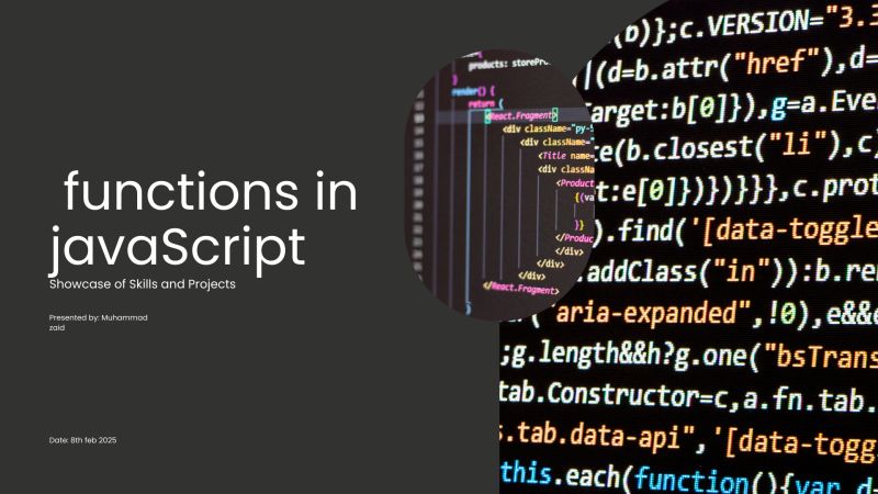 Functions in JavaScript are essential for structuring, organizing, and ... Functions in JavaScript are essential for structuring, organizing, and ...
