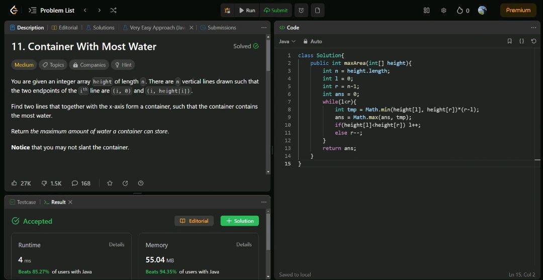 How to create a water leetcode container | Rishabh Thapliyal posted on ... How to create a water leetcode container | Rishabh Thapliyal posted on ...