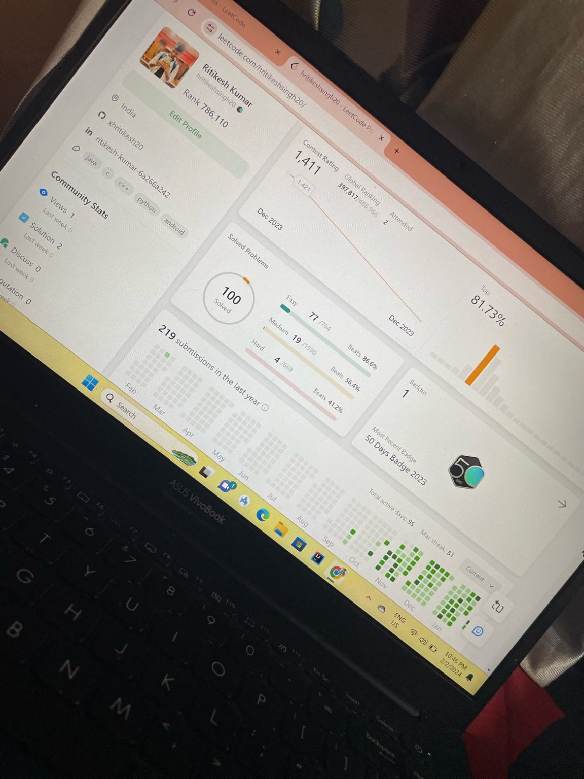Ritikesh kumar on LinkedIn: Consistency ⚡️⚡️⚡️ 100day coding Challenge ... Ritikesh kumar on LinkedIn: Consistency ⚡️⚡️⚡️ 100day coding Challenge ...