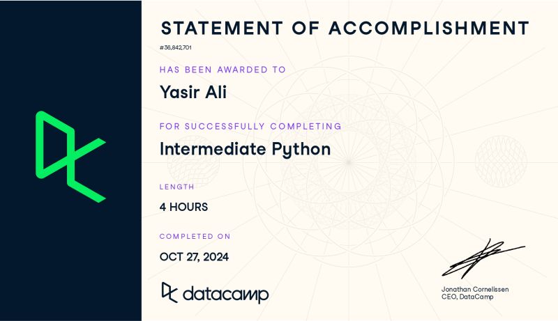 Muhammad Yasir Ali on LinkedIn: #python #datascience # ... Muhammad Yasir Ali on LinkedIn: #python #datascience # ...