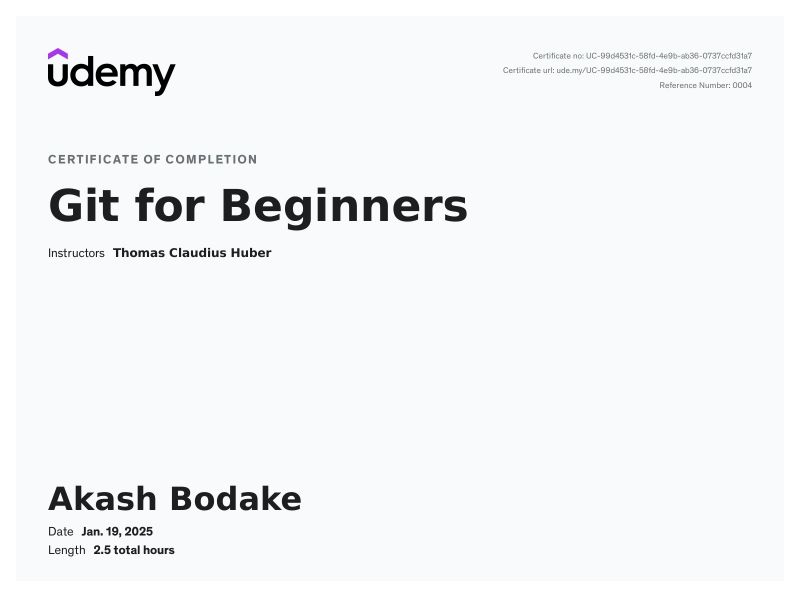 Akash Bodake on LinkedIn: #git #versioncontrol #udemy # ... Akash Bodake on LinkedIn: #git #versioncontrol #udemy # ...
