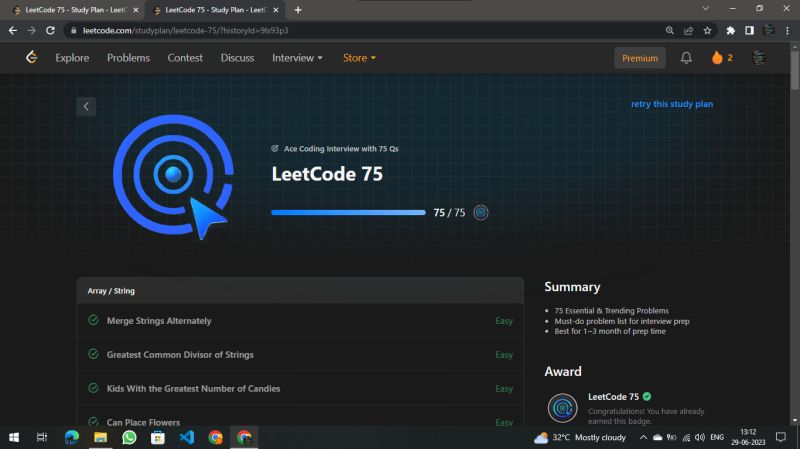 Chirag Tankan on LinkedIn: #leetcode75 Chirag Tankan on LinkedIn: #leetcode75