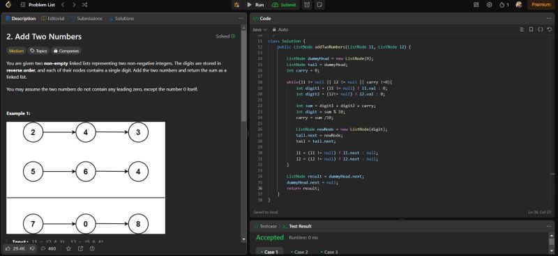 Day 38 of #100DaysOfCode: Add Two Numbers | vaibhav Kadam posted on the ... Day 38 of #100DaysOfCode: Add Two Numbers | vaibhav Kadam posted on the ...
