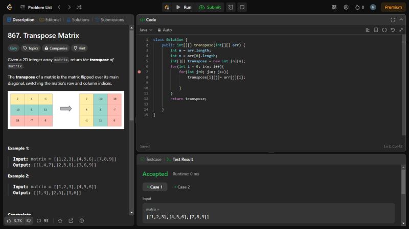 Harsh Rajput on LinkedIn: #leetcode #coding #problemsolving #matrix # ... Harsh Rajput on LinkedIn: #leetcode #coding #problemsolving #matrix # ...