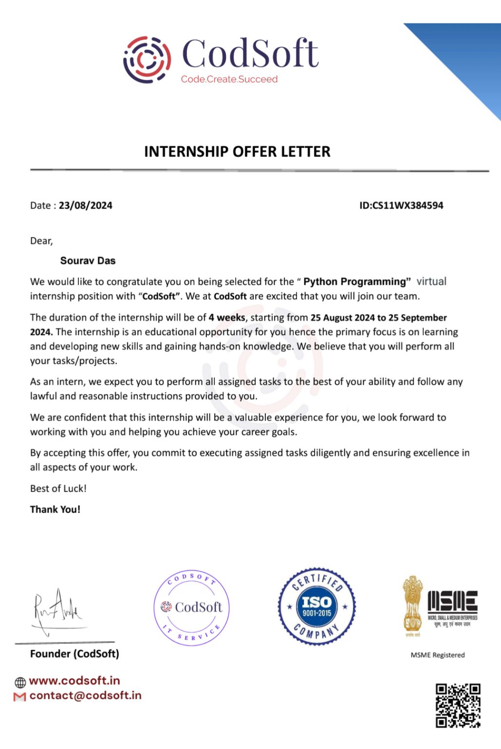 Sourav Das on LinkedIn: #internship #pythonprogramming #learning # ... Sourav Das on LinkedIn: #internship #pythonprogramming #learning # ...