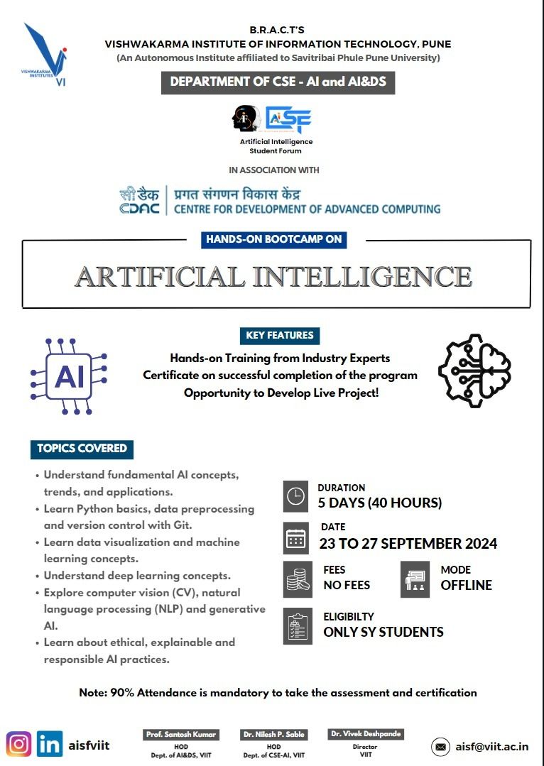 Sahil Bhagwat on LinkedIn: #ai #cdac #bootcamp #upskilling #innovation Sahil Bhagwat on LinkedIn: #ai #cdac #bootcamp #upskilling #innovation