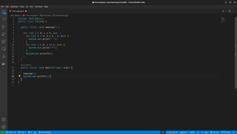 Yash Sapkale on LinkedIn: #java #programming #learning #forloop # ... Yash Sapkale on LinkedIn: #java #programming #learning #forloop # ...
