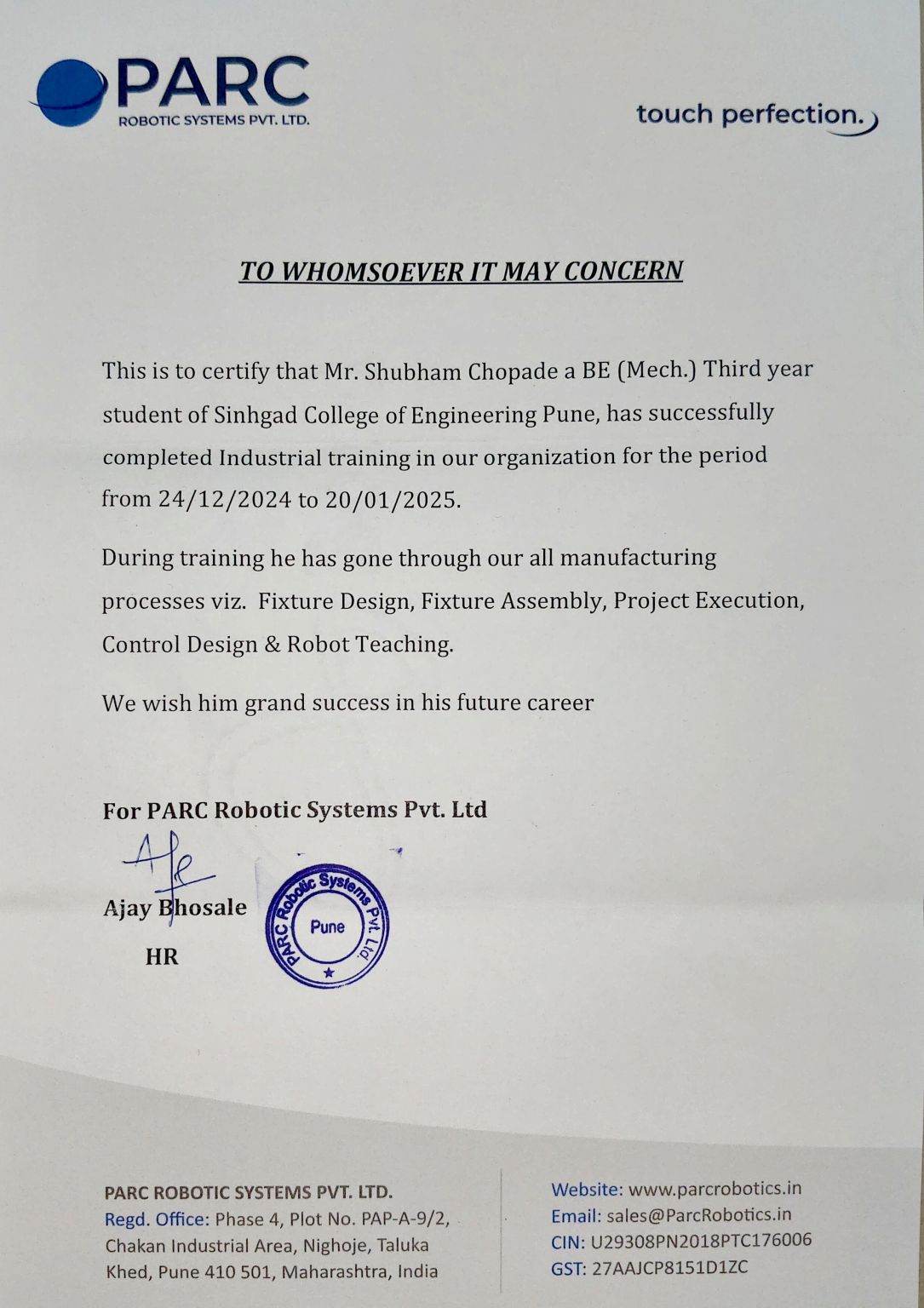 Shubham Chopade on LinkedIn: #robotics #internship #learning # ... Shubham Chopade on LinkedIn: #robotics #internship #learning # ...