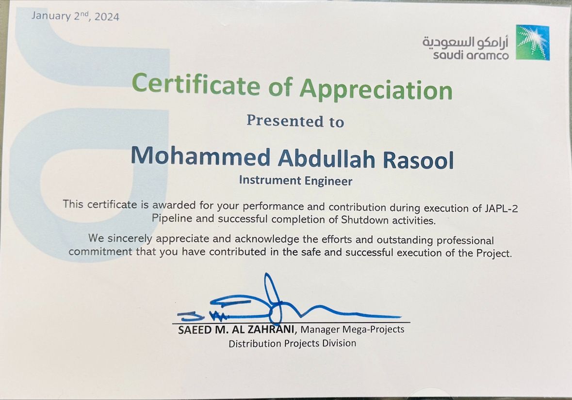 M Abdullah Rasool on LinkedIn: #aramco #clientappreciation #gratitude #japl M Abdullah Rasool on LinkedIn: #aramco #clientappreciation #gratitude #japl