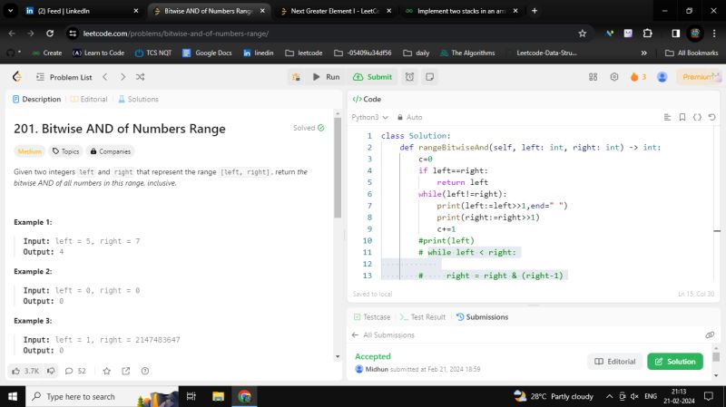 Midhun C on LinkedIn: #100daysofcodechallenge #geeksforgeeks #leetcode ... Midhun C on LinkedIn: #100daysofcodechallenge #geeksforgeeks #leetcode ...