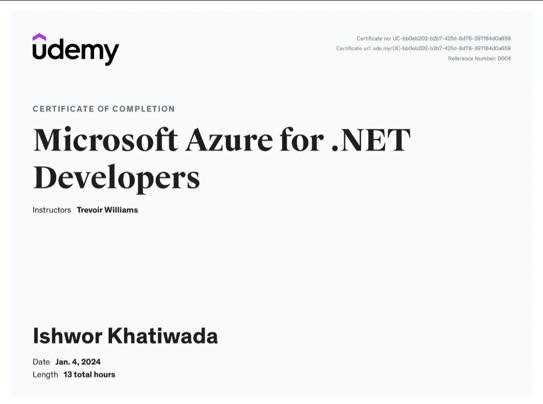 Ishwor khatiwada on LinkedIn: #udemy #dotnetcore #dotnet #csharp #azure ... Ishwor khatiwada on LinkedIn: #udemy #dotnetcore #dotnet #csharp #azure ...