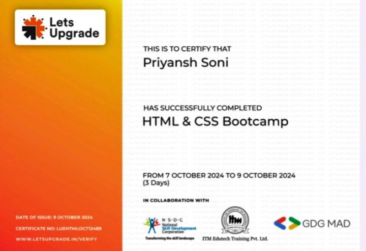 Priyansh Soni on LinkedIn: #html #css #webdevelopment #letsupgrade # ... Priyansh Soni on LinkedIn: #html #css #webdevelopment #letsupgrade # ...