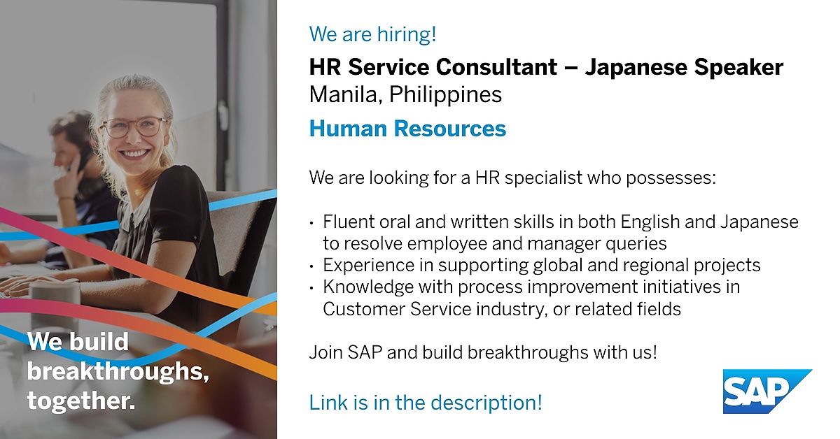 Patricia Marco on LinkedIn: #lifeatsap #saphr #sap #philippines #hiring ... Patricia Marco on LinkedIn: #lifeatsap #saphr #sap #philippines #hiring ...
