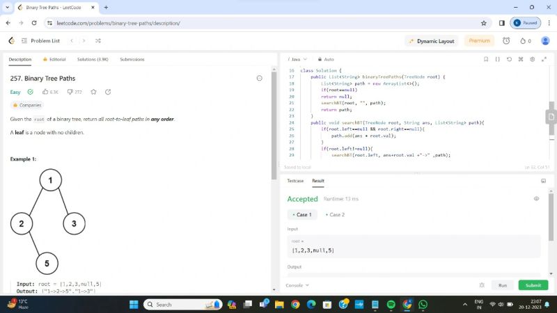 Day 25 of 100daysofcode challenge: binary tree paths | Kajal Raj posted ... Day 25 of 100daysofcode challenge: binary tree paths | Kajal Raj posted ...