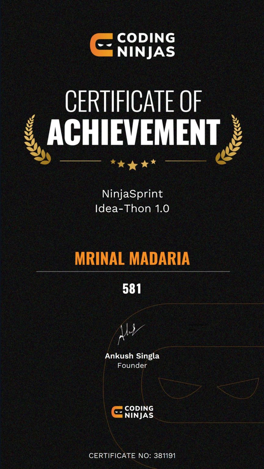 Mrinal Madaria on LinkedIn: #codingninjas #ideathon #achievement # ... Mrinal Madaria on LinkedIn: #codingninjas #ideathon #achievement # ...