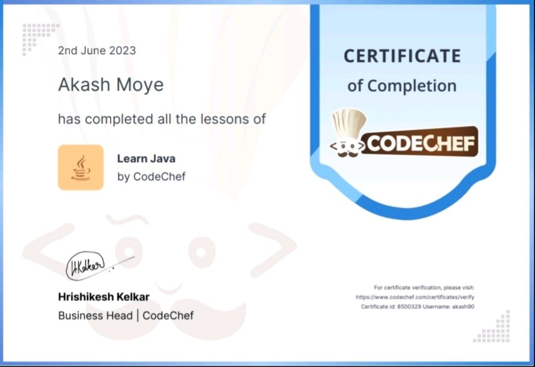 Akash Moye on LinkedIn: #java #coding #programming #codechef Akash Moye on LinkedIn: #java #coding #programming #codechef