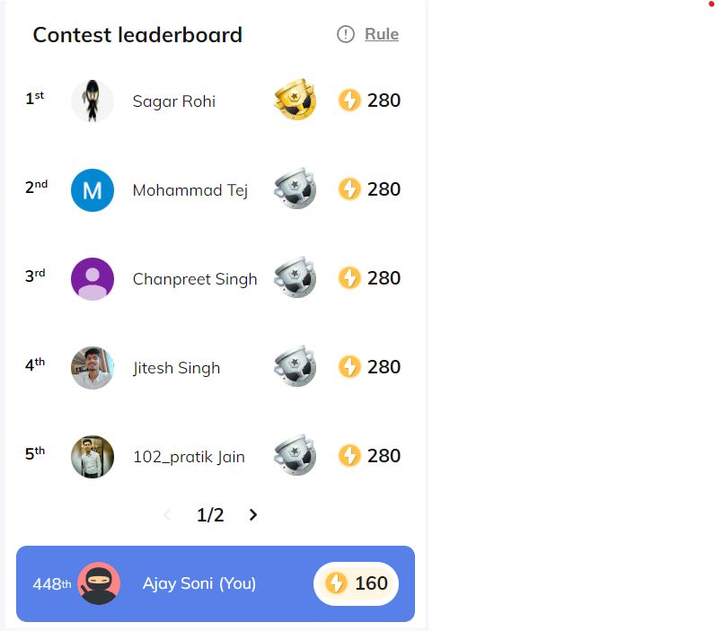 Ajay Soni on LinkedIn: #connections #codingninjas #practices #contest Ajay Soni on LinkedIn: #connections #codingninjas #practices #contest
