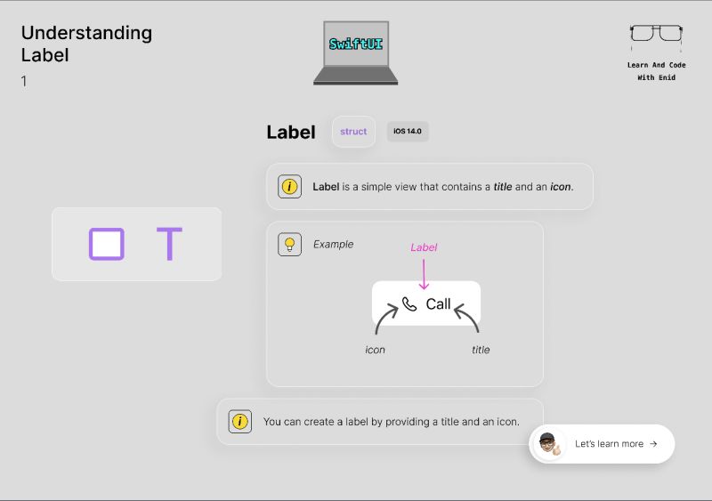 Intro to Label in SwiftUI💡 Unlock full chapter → learnandcodewithenid ... Intro to Label in SwiftUI💡 Unlock full chapter → learnandcodewithenid ...