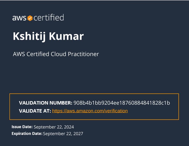 Kshitij Kumar on LinkedIn: #aws #cloudcomputing #certification # ... Kshitij Kumar on LinkedIn: #aws #cloudcomputing #certification # ...