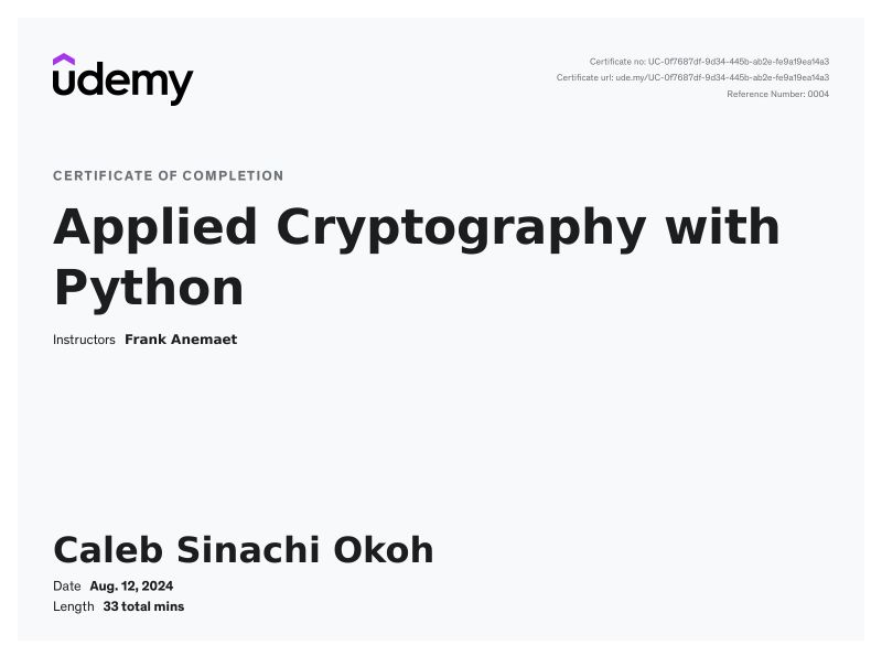 Caleb Okoh on LinkedIn: #cryptography #pythonprogramming #cybersecurity ... Caleb Okoh on LinkedIn: #cryptography #pythonprogramming #cybersecurity ...