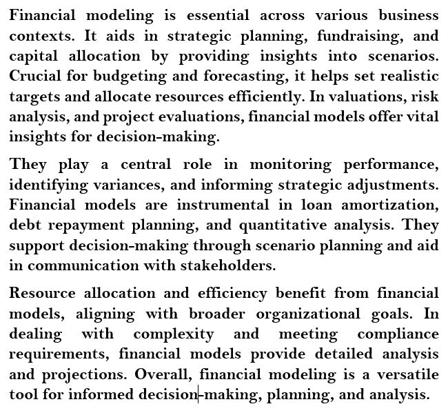 Financial Modeling: A Tool for Business Success | Mohammad Sabith E ... Financial Modeling: A Tool for Business Success | Mohammad Sabith E ...