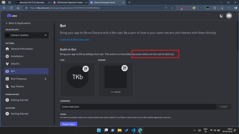 #javascript #discordbot #nodejs #backenddevelopment | Tushar Kalra #javascript #discordbot #nodejs #backenddevelopment | Tushar Kalra