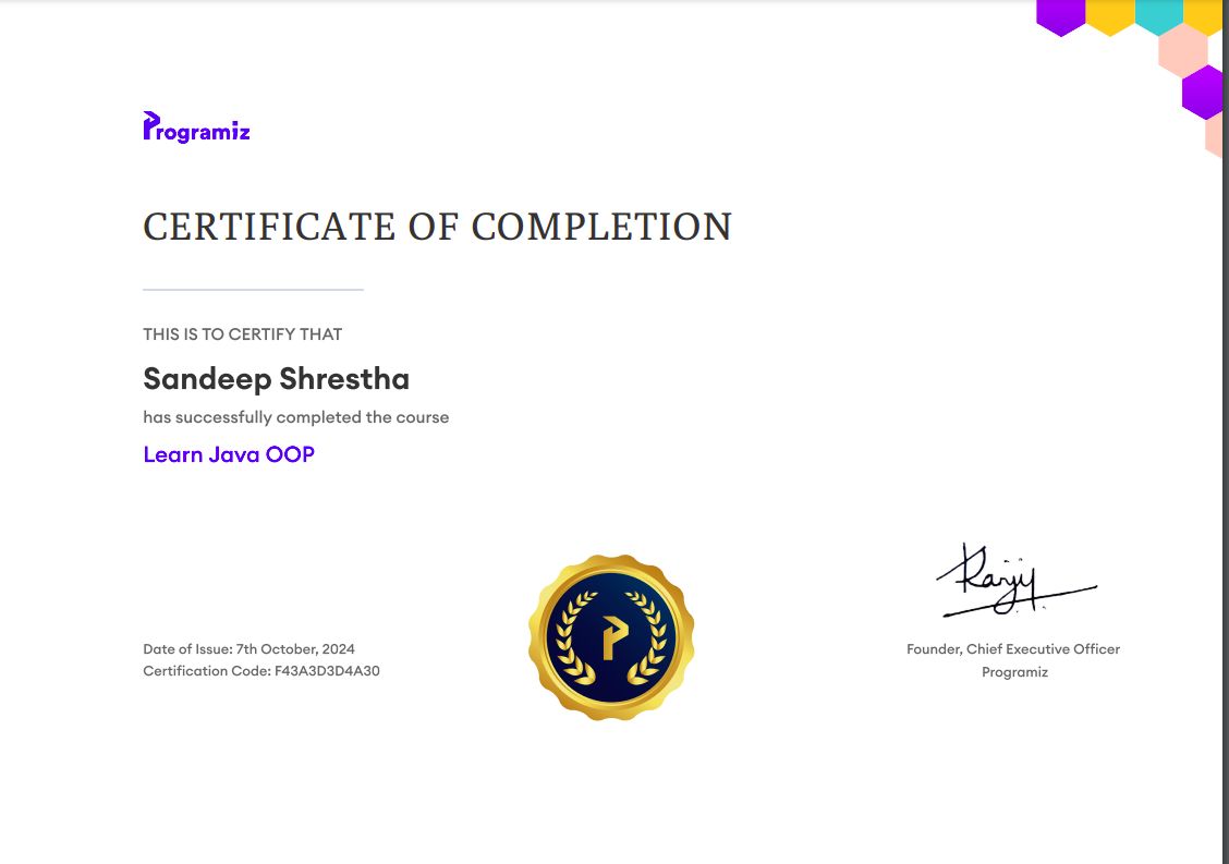Sandeep Shrestha on LinkedIn: Just dove into learning OOP concepts in ... Sandeep Shrestha on LinkedIn: Just dove into learning OOP concepts in ...