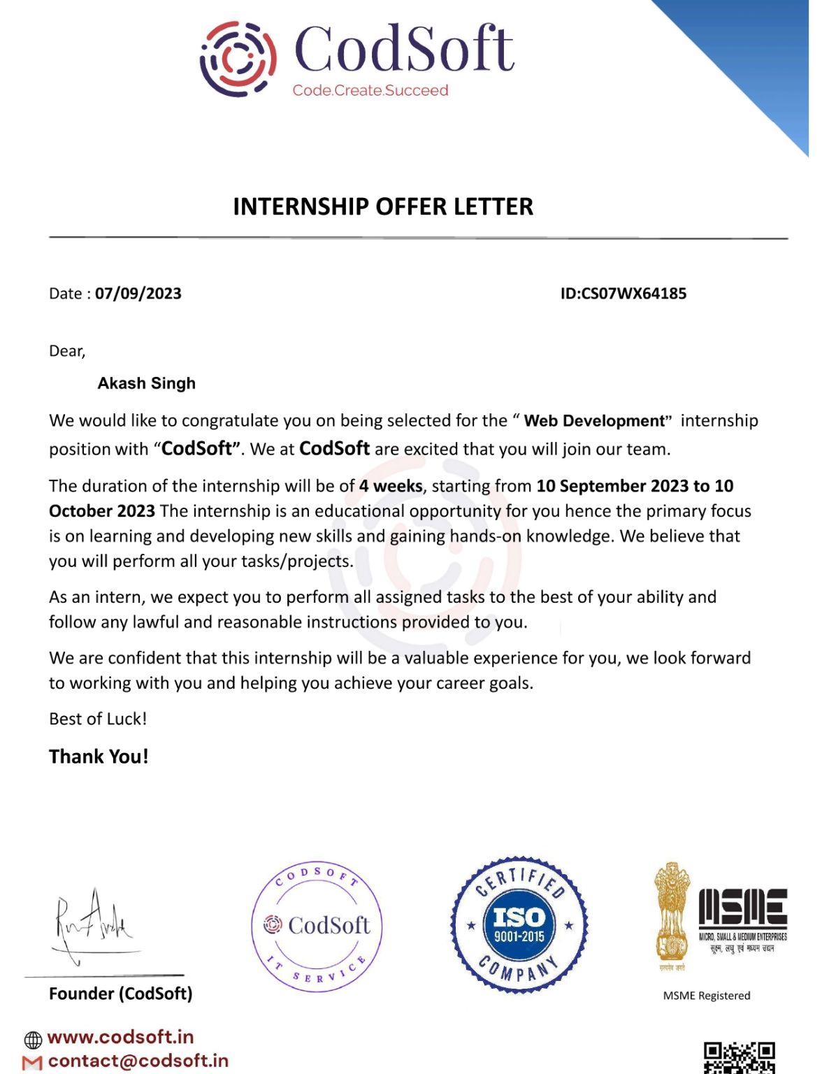 Akash Singh on LinkedIn: #codsoft #codsoftinternship #webdevelopment # ... Akash Singh on LinkedIn: #codsoft #codsoftinternship #webdevelopment # ...