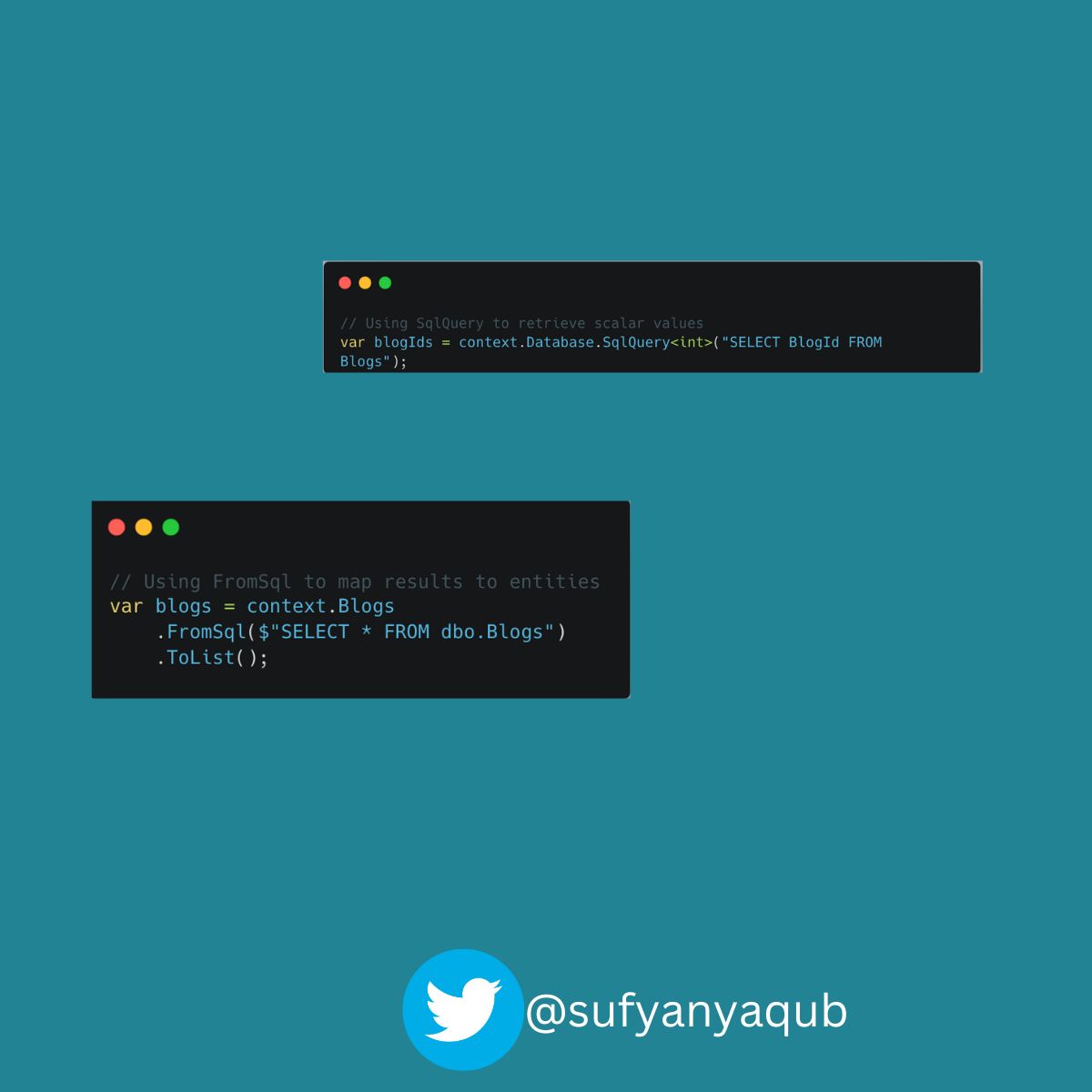 How to execute SQL queries with Entity Framework Core | Safyan Yaqoob ... How to execute SQL queries with Entity Framework Core | Safyan Yaqoob ...