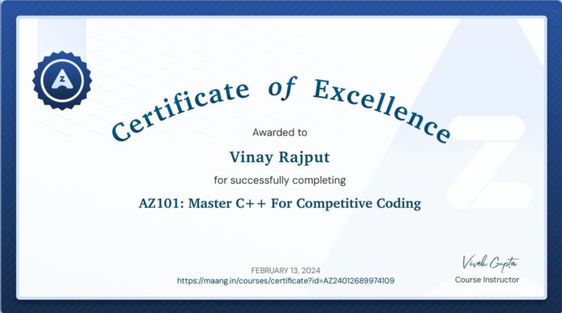 #algozenith #cplusplus #datastructures #algorithms | Vinay Rajput #algozenith #cplusplus #datastructures #algorithms | Vinay Rajput