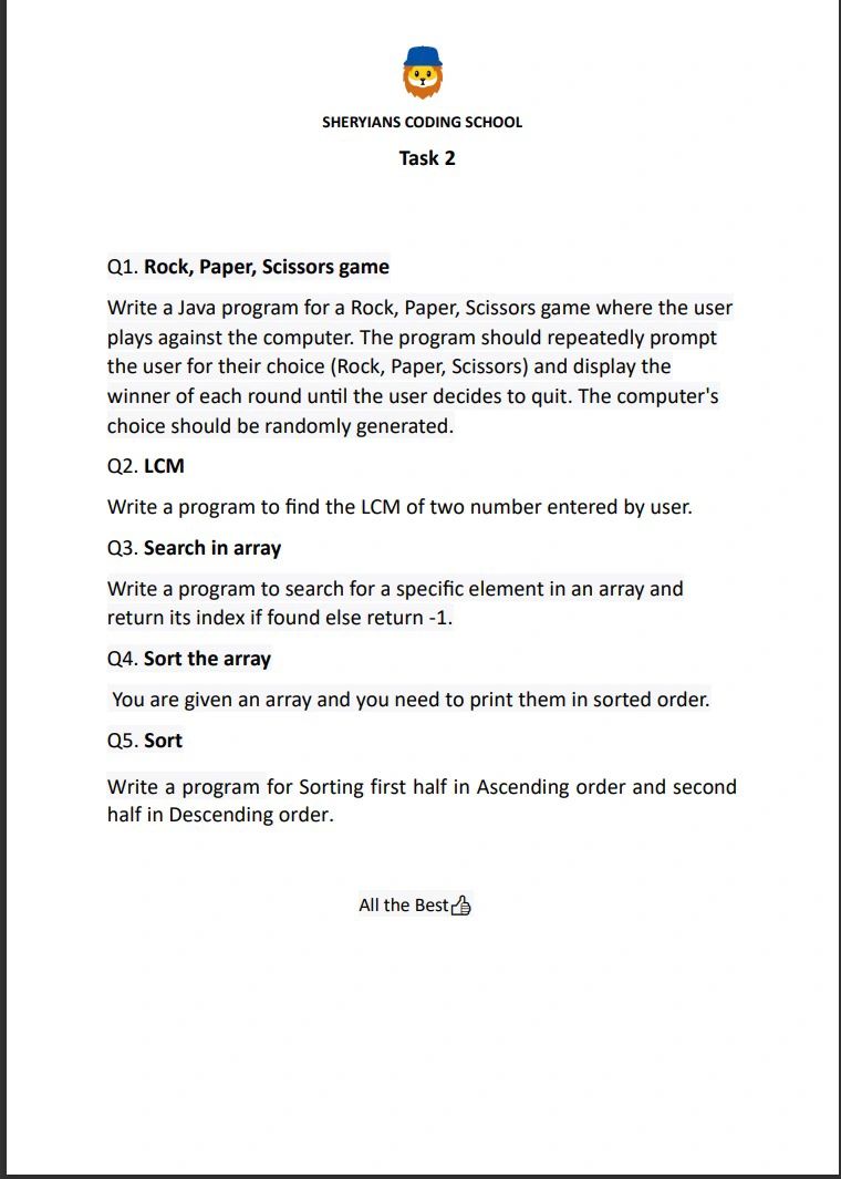 Priyasha Patle on LinkedIn: #task #java #programming #sheryianscodingschool Priyasha Patle on LinkedIn: #task #java #programming #sheryianscodingschool