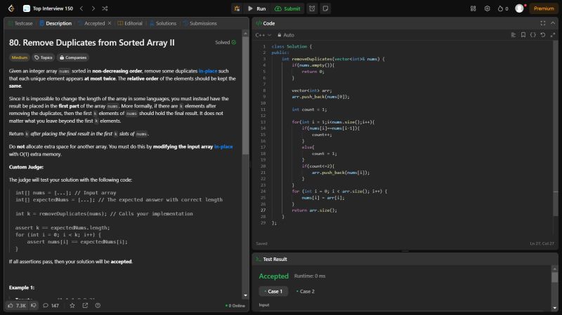 Tanishka Solanki on LinkedIn: #100daysofcode #leetcode #vitbhopal # ... Tanishka Solanki on LinkedIn: #100daysofcode #leetcode #vitbhopal # ...